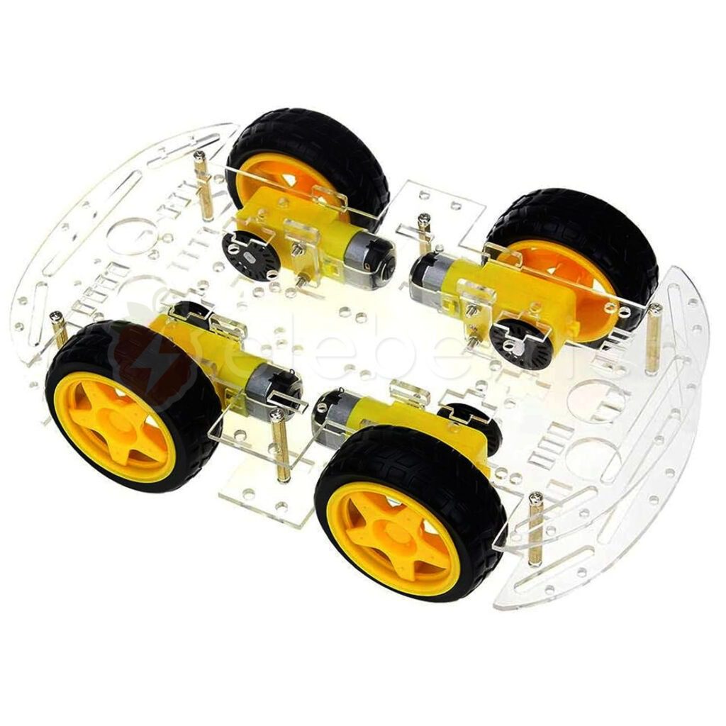 4WD Smart Robotic Car Acrylic Chassis Kit - eleberric