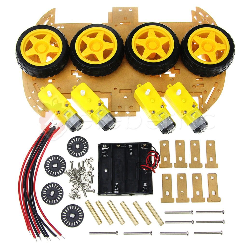 4WD Smart Robotic Car Acrylic Chassis Kit - eleberric