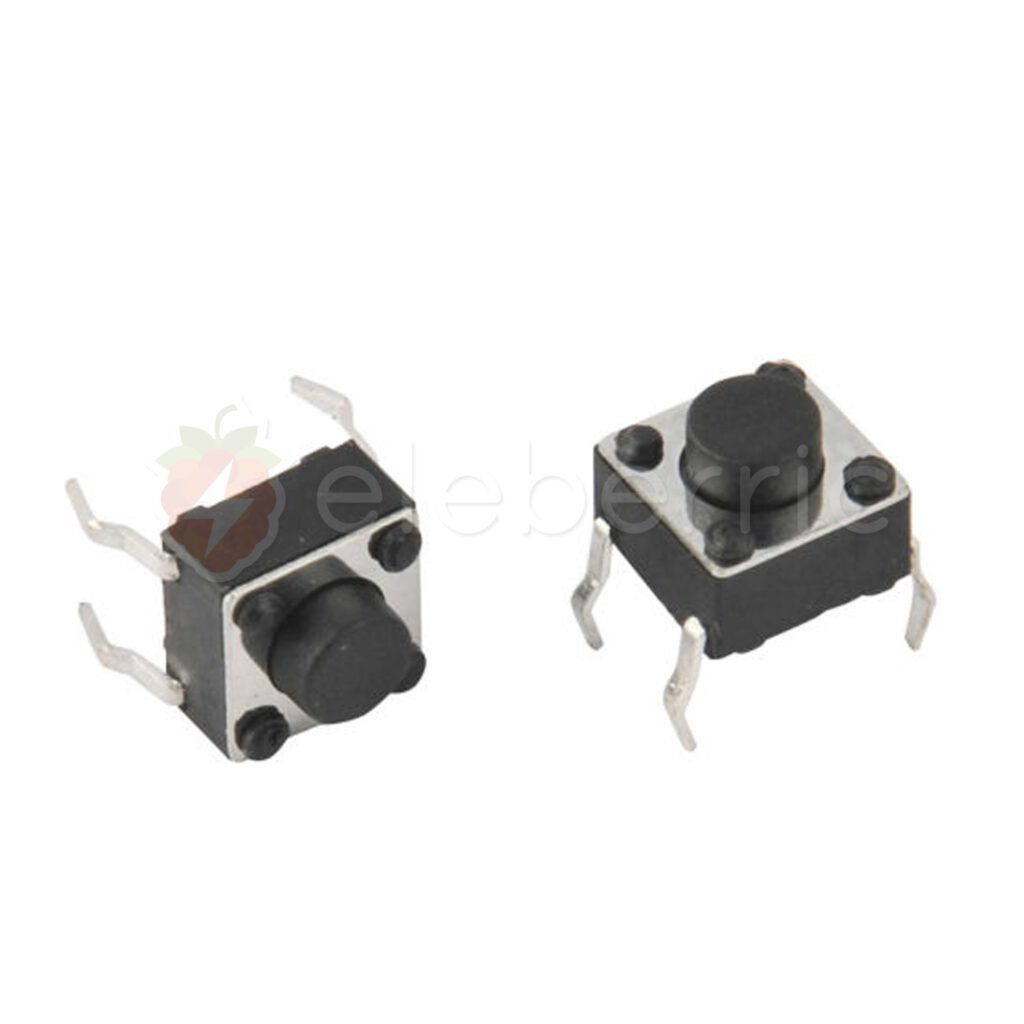 Tactile Push Button Micro Switch 6 x 6 x 5mm - eleberric