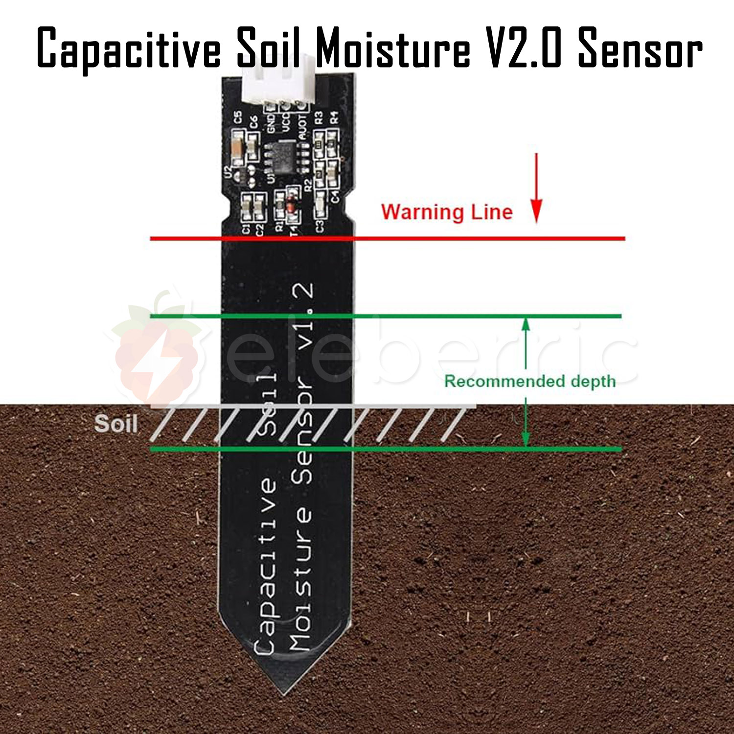 Capacitive Soil Moisture Sensor Module V2.0 - eleberric
