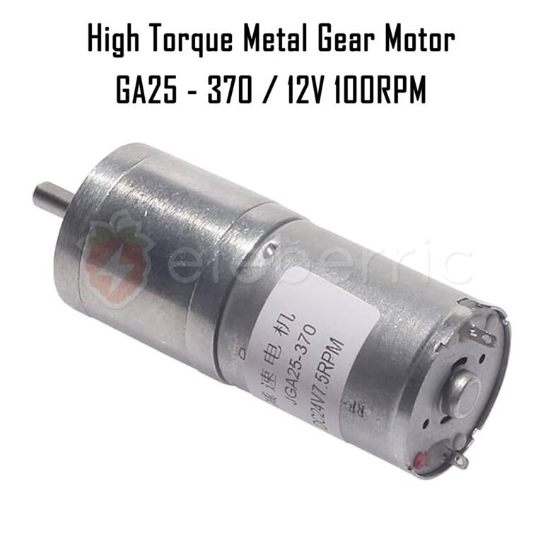GA25-370 12V 100 RPM High Torque Metal Gear Motor - eleberric
