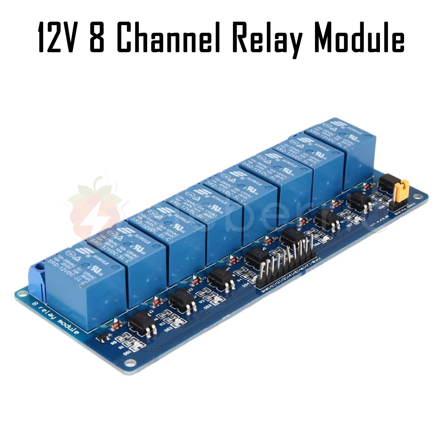 8 Channel 12V Relay Module with Optocoupler - eleberric