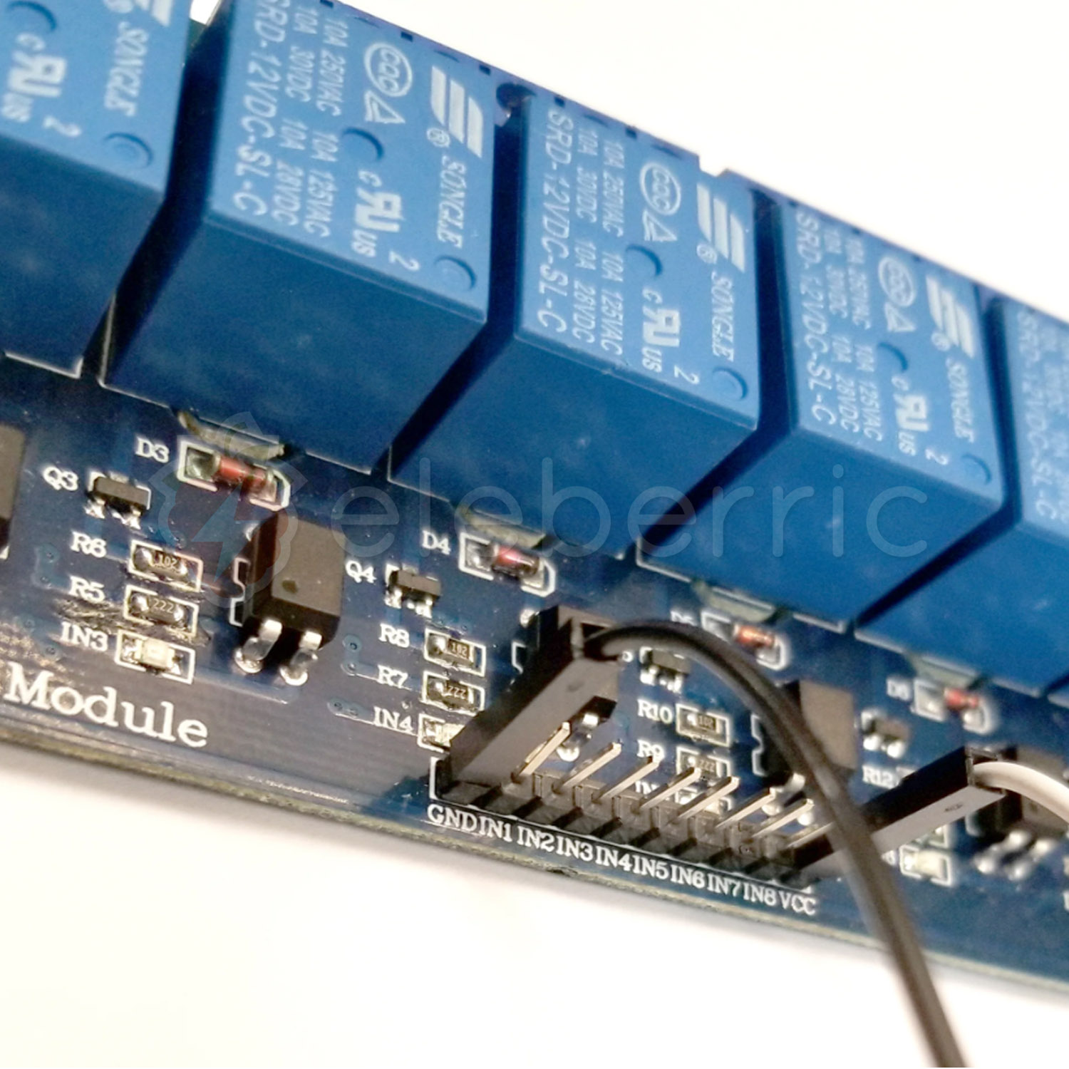 8 Channel 12V Relay Module with Optocoupler - eleberric